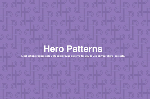 SVGで背景パターンを作成できる「Hero Patterns」 | webclips
