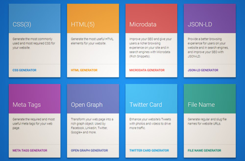 CSSやHTML5・Twiterカードなどのコードを生成できる「Web Code Tools」 | webclips