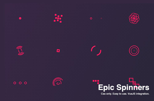 キレイなアニメーションのCSSスピナーコレクション「Epic Spinners」 | webclips