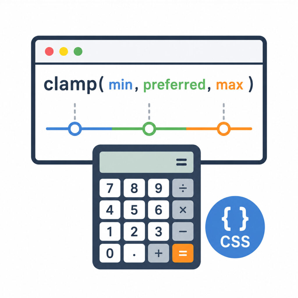 CSS Clamp計算ジェネレーター - webclips | Web制作・デザイナーのための無料オンラインツール集
